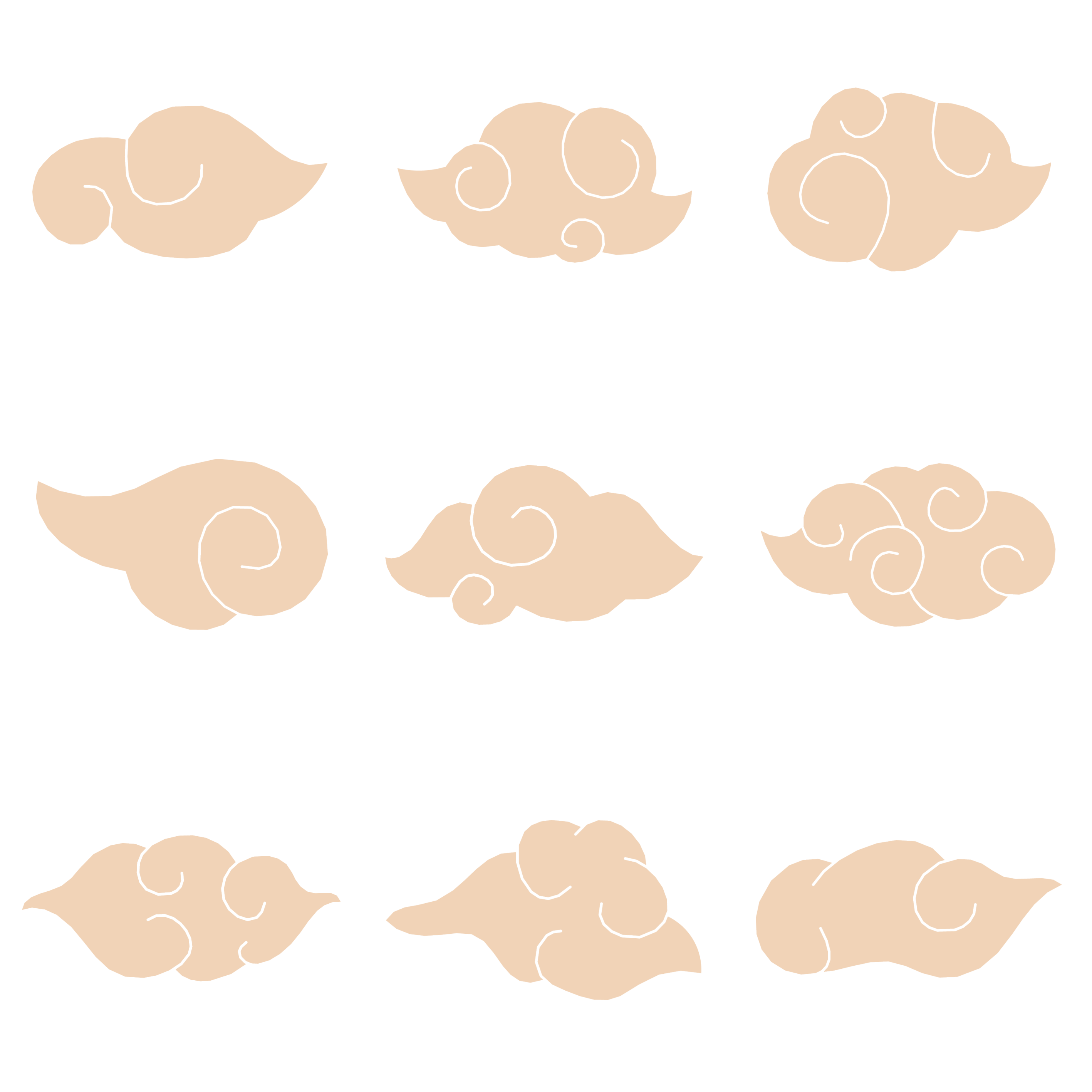 Curly Clouds Studs – Cutterglobe