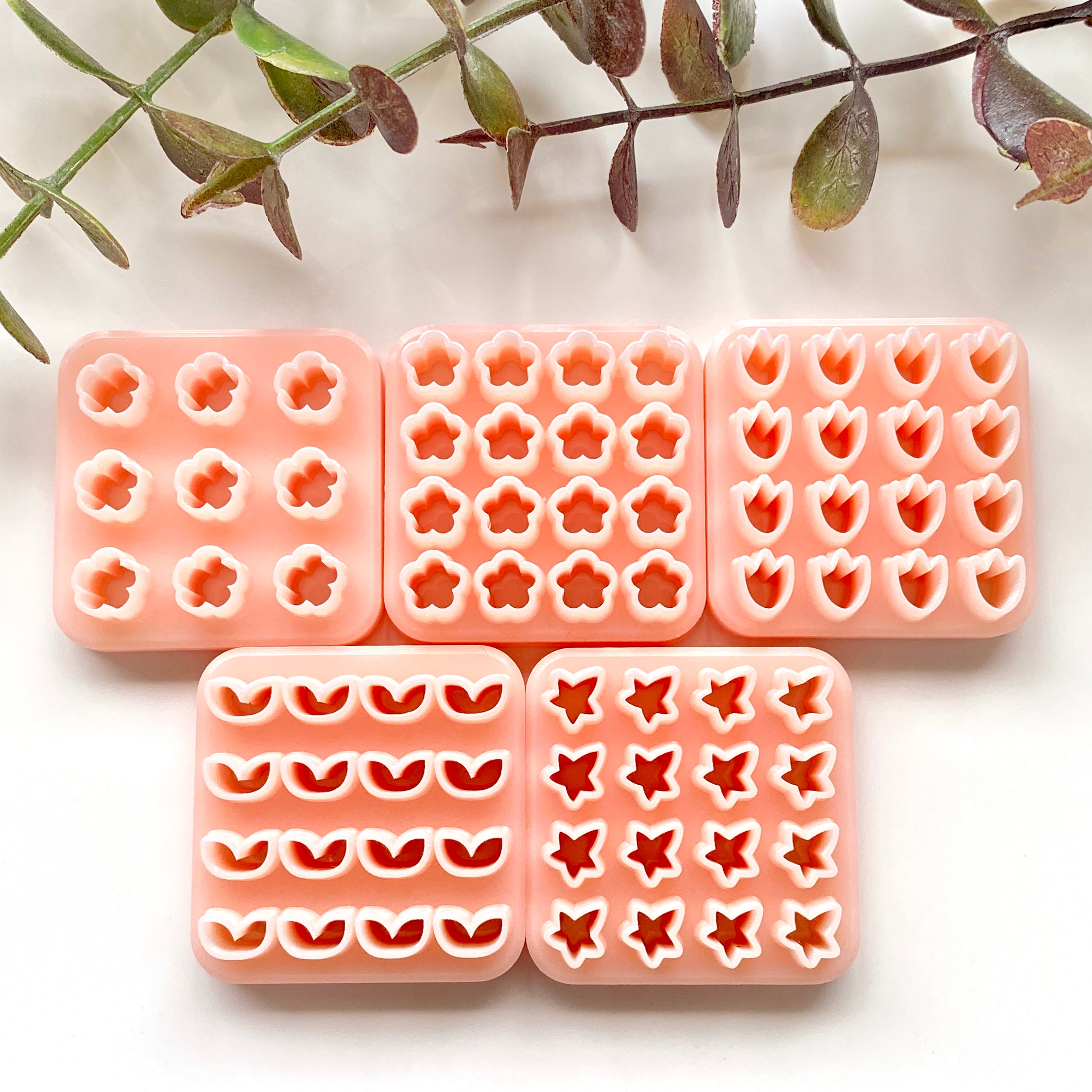 Flower Leaf Micro Cluster Cutters Bundle of 5 – Cutterglobe