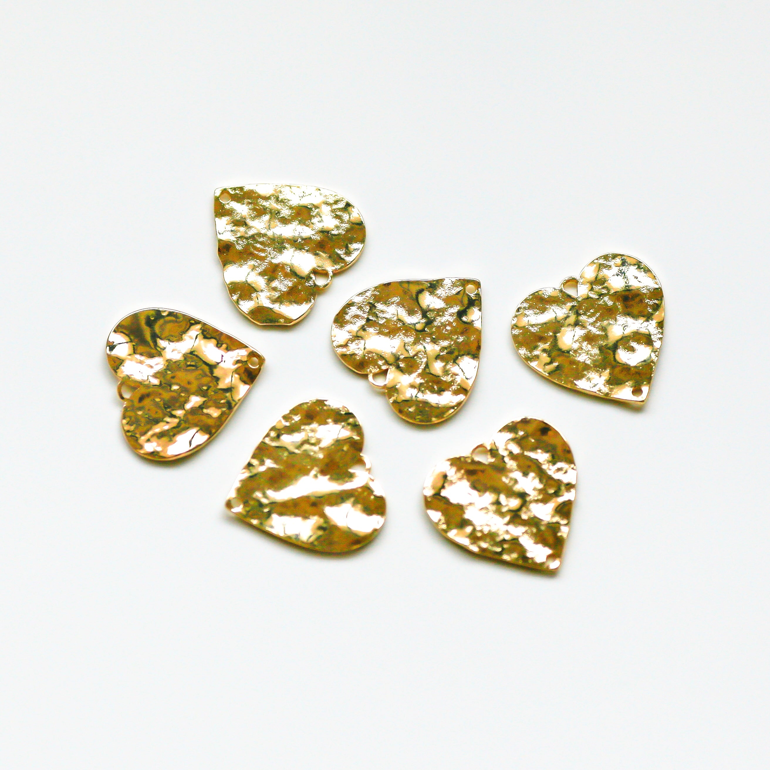 Flat Textured Heart Connector (10 pcs) – Cutterglobe