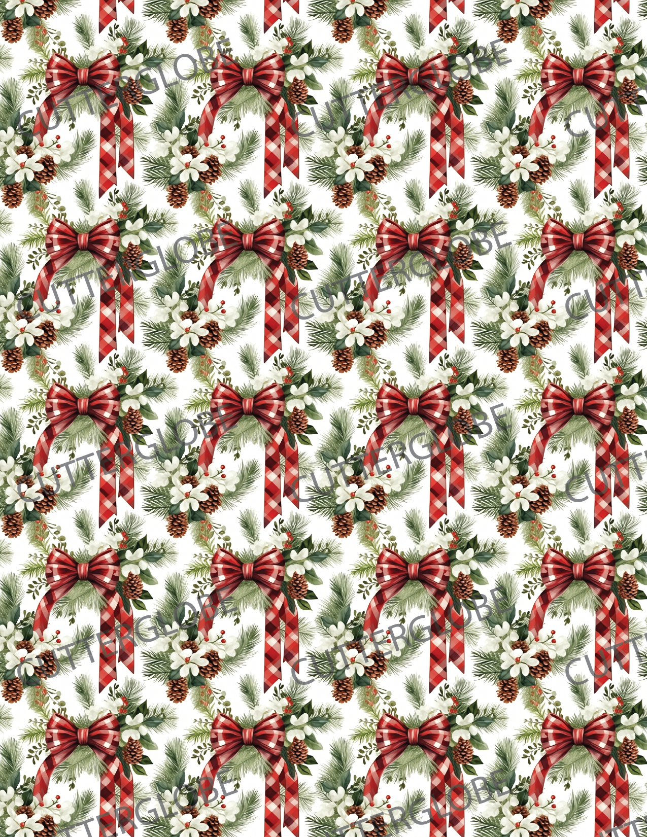 Christmas 037 Transfer (Asymm Ribbons) – Cutterglobe