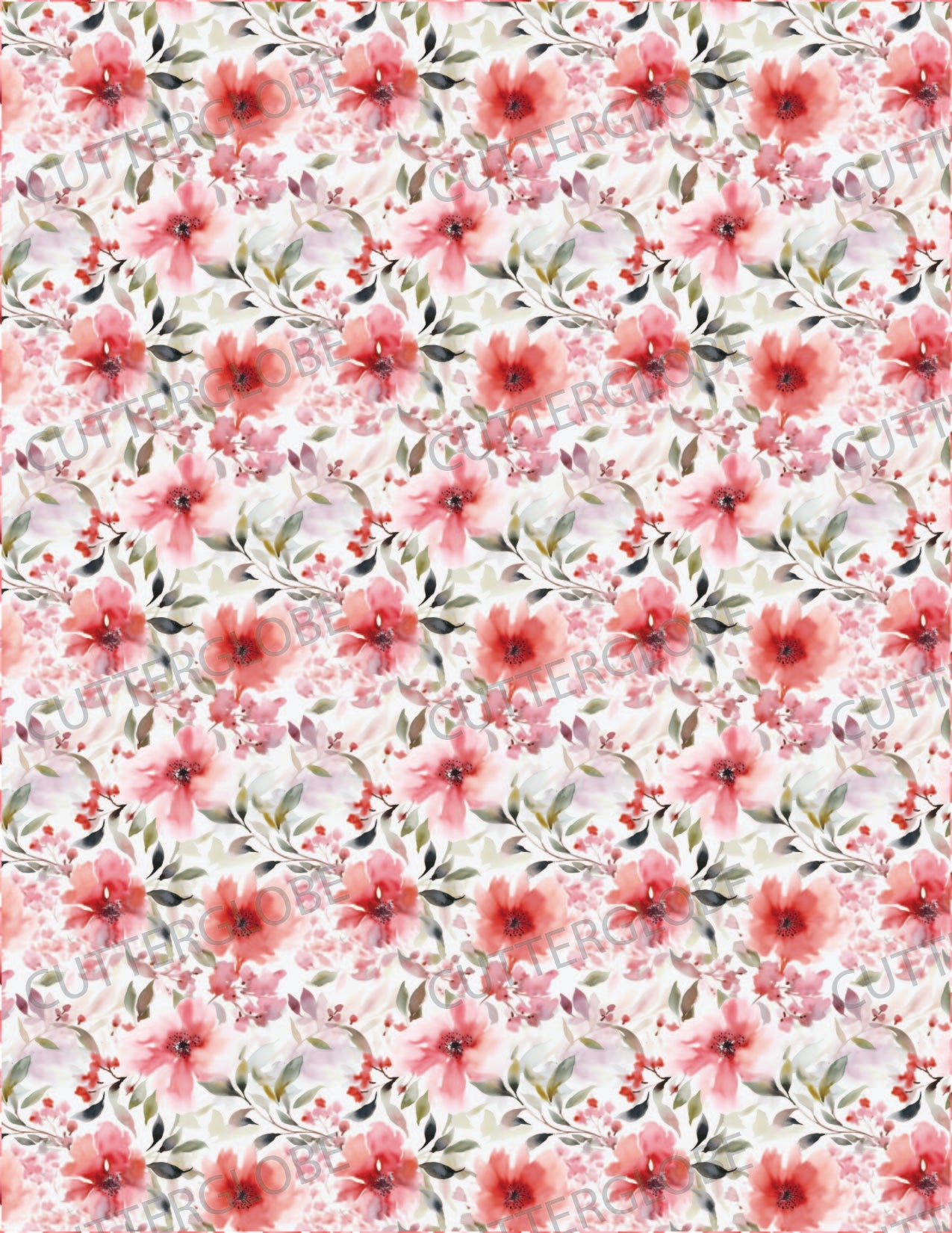 Floral 084 Transfer (Watercolor Romantic) – Cutterglobe