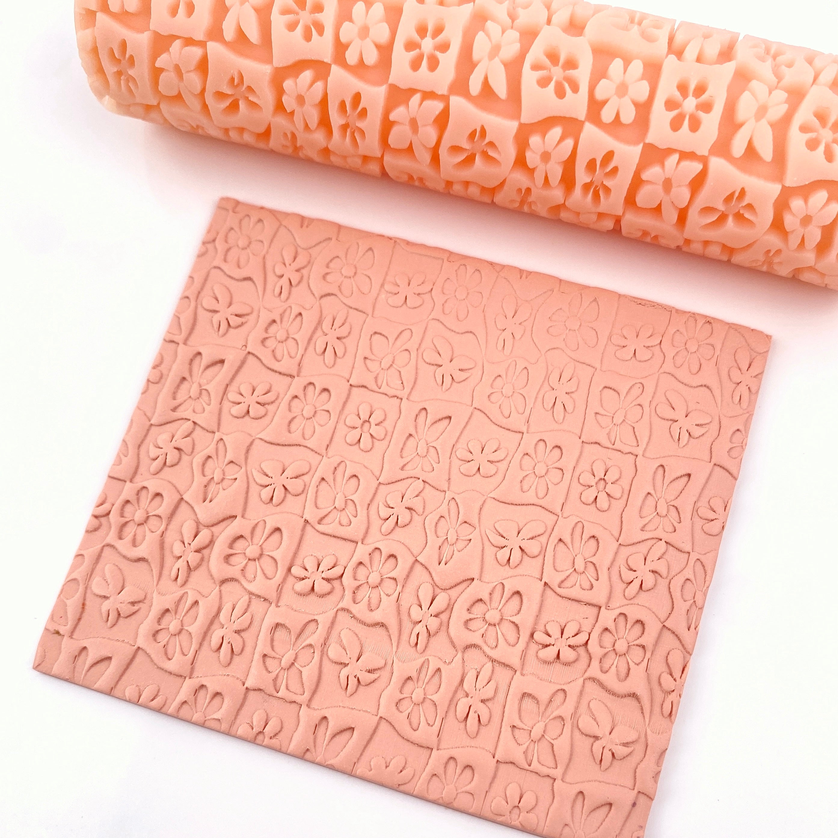 Wavy Flower Grid Texture Roller – Cutterglobe